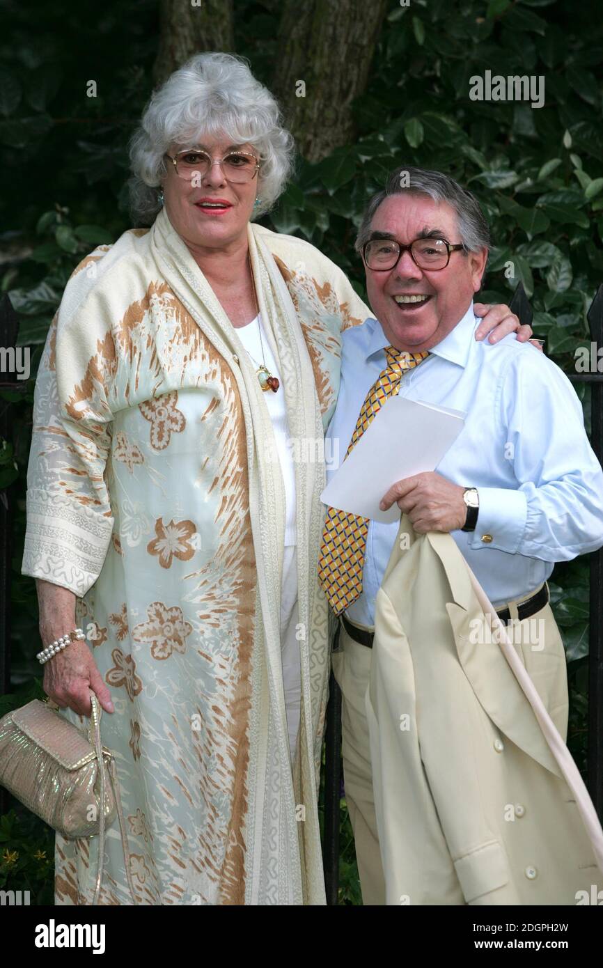 Ronnie Corbett and wife attending the David Frost Garden Party in ...