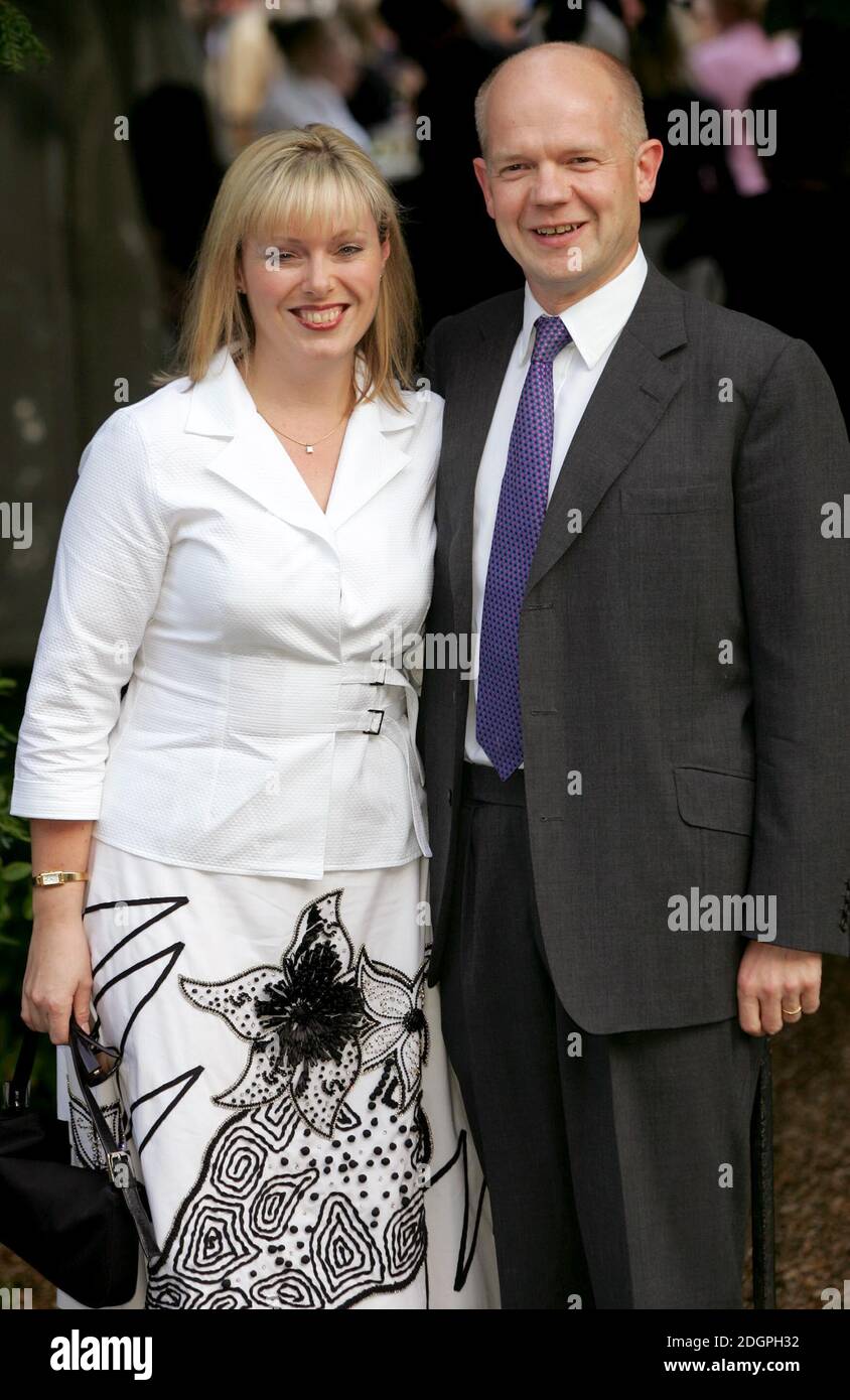 William and Ffion Hague attending the David Frost Garden Party in ...