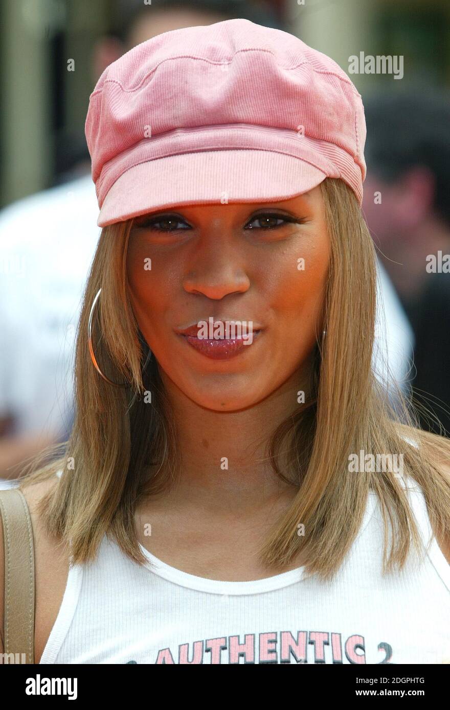 Singer Javine attending the UK Premiere of Garfield in Leicester Square ...
