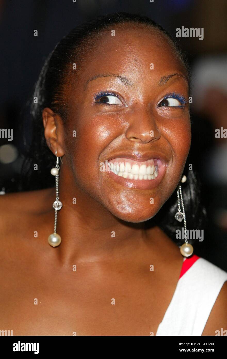 Presenter Angelica Bell at the European Premiere of Catwoman, Leicester ...