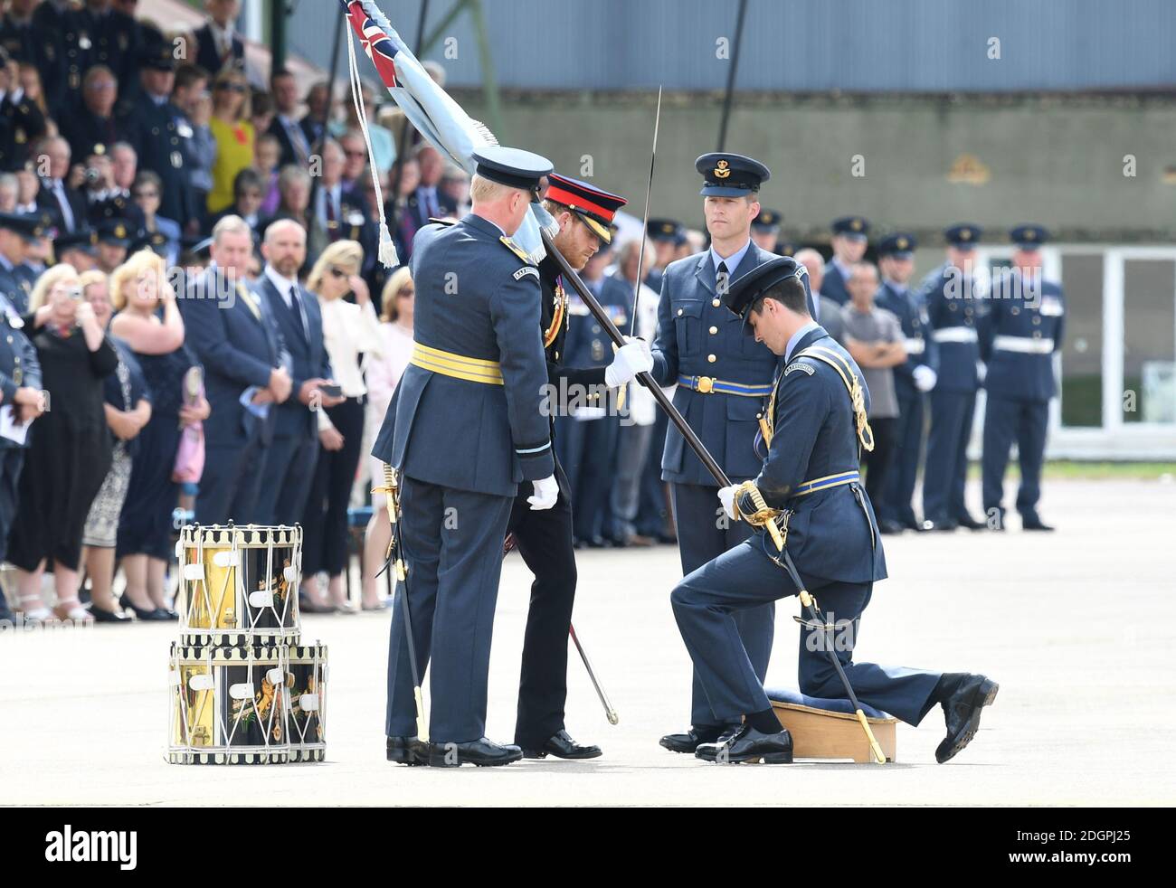 Prince Harry visits RAF Honington in Suffolk to present the RAF ...