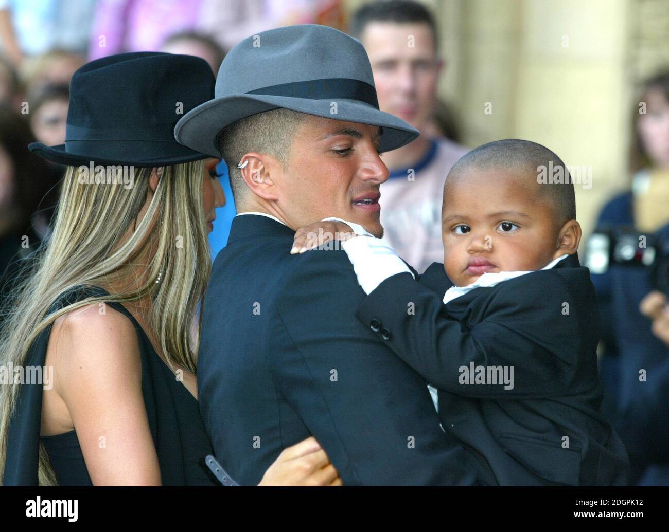 Peter Andre with Jordan and baby Harvey attending the Disney Channel ...