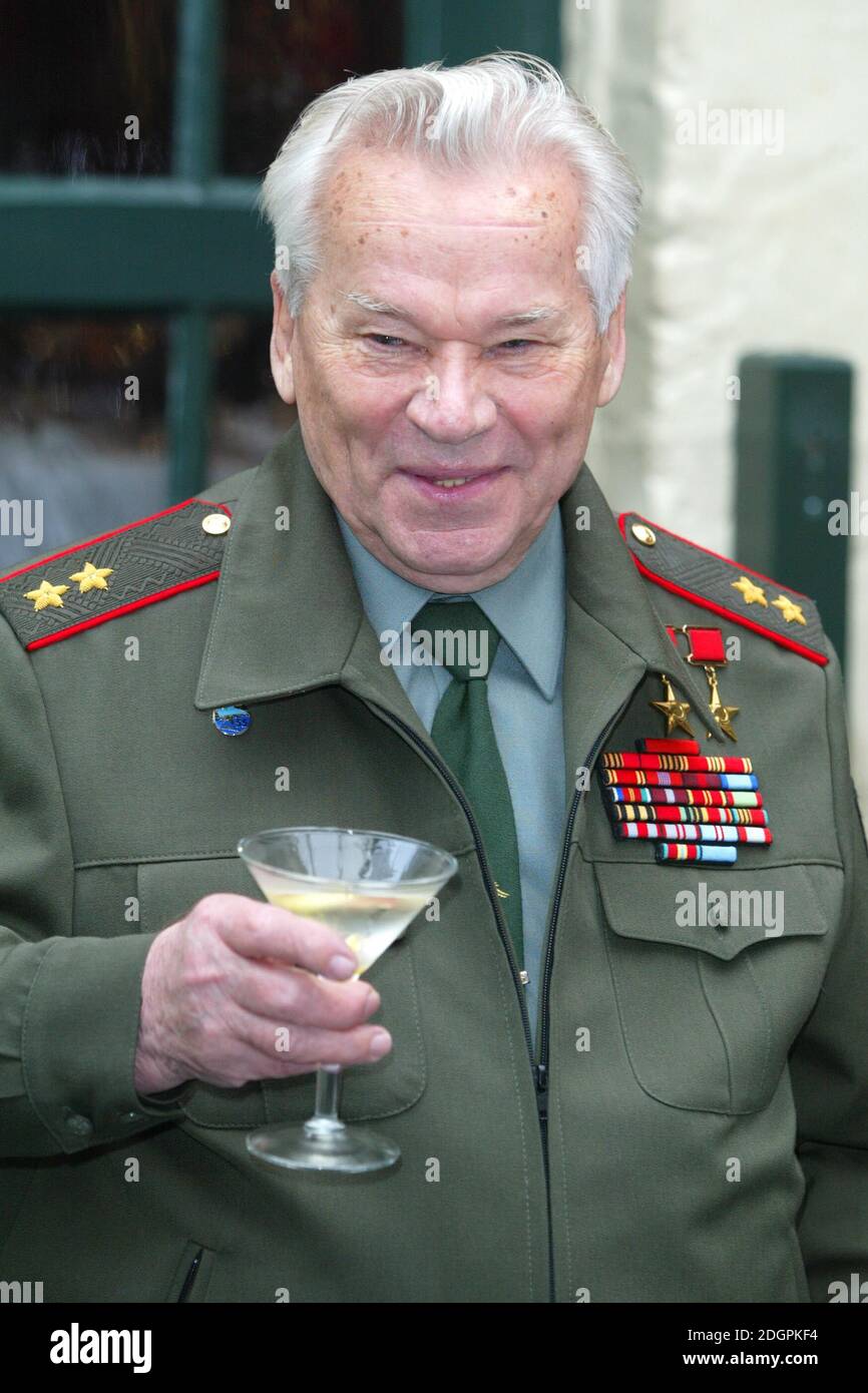 General Mikhail T Kalashnikov, National Hero of Russia and designer of ...