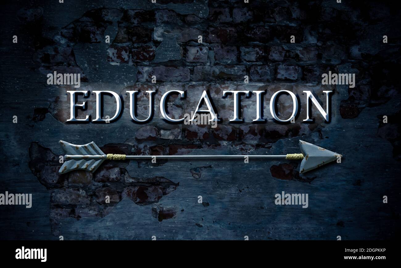 Street Sign to Education Stock Photo - Alamy