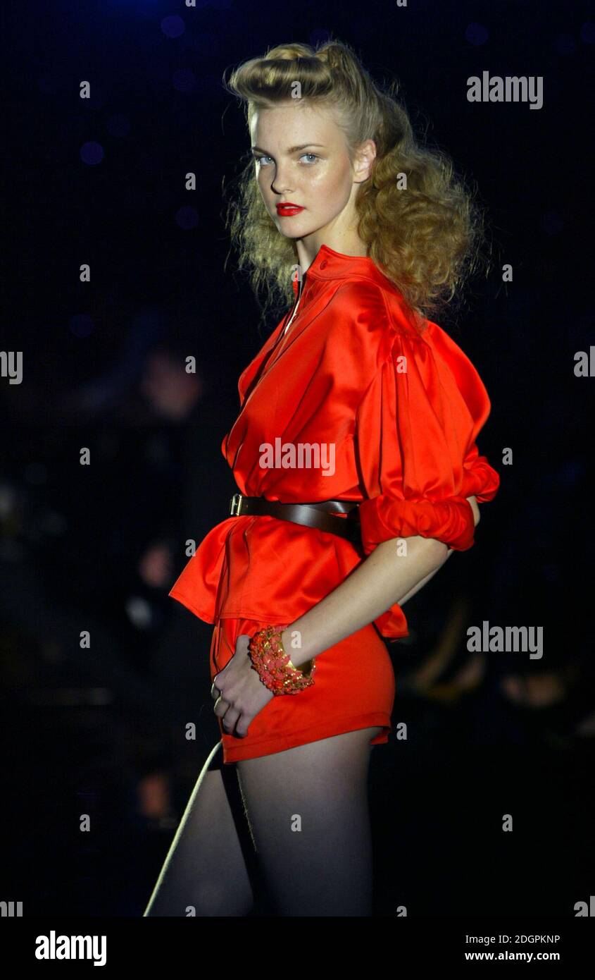 Catwalk models at the Julien MacDonald fashion show, part of London ...