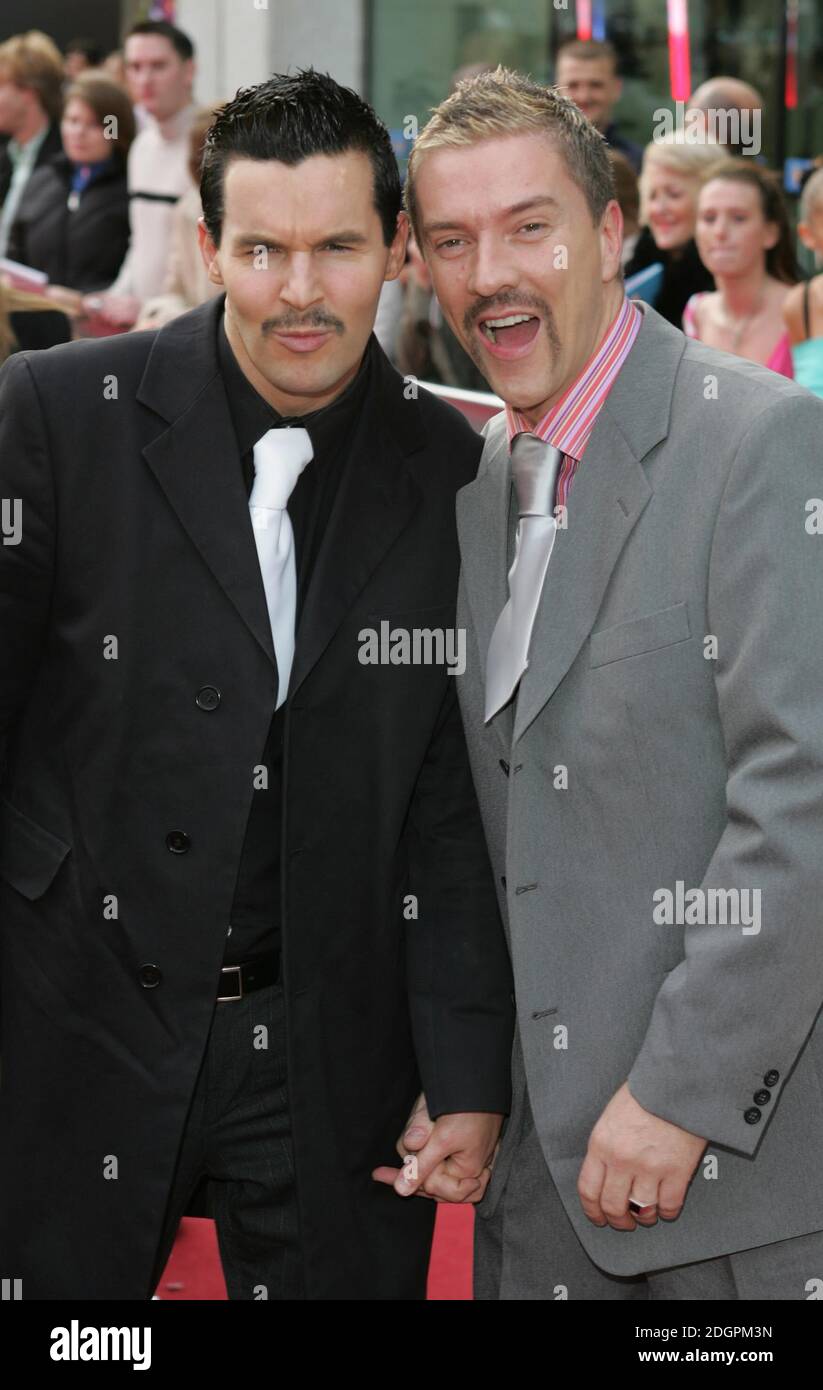 Colin McAllister and Justin Ryan at The Celebrity Awards, London ...