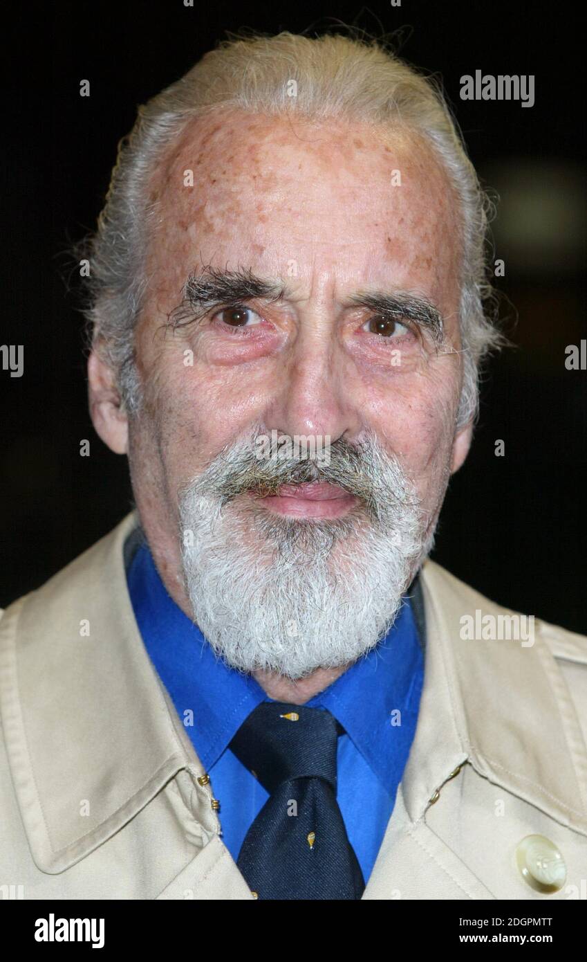 Christopher Lee at the UK Premiere of Finding Neverland, Leicester ...