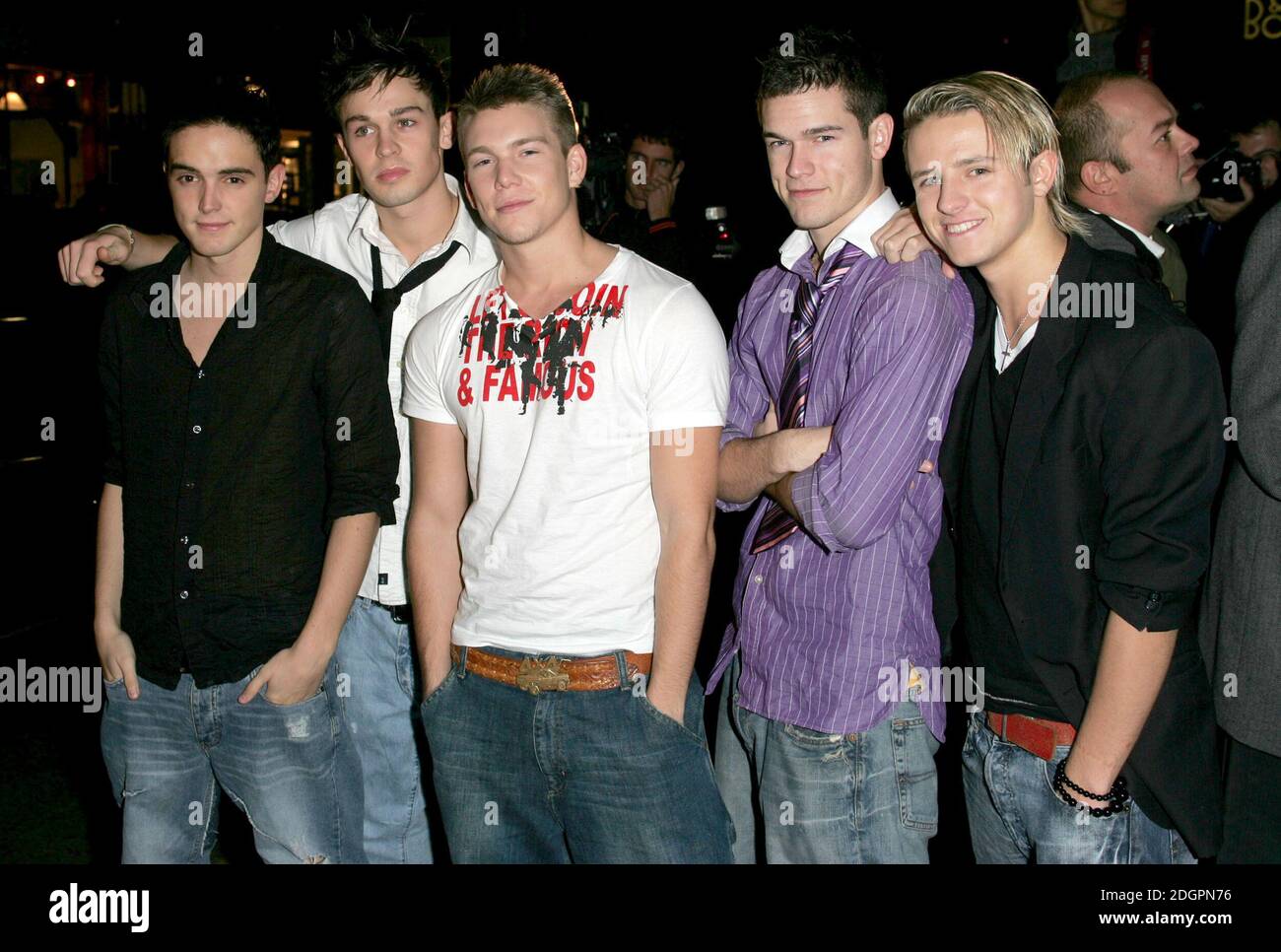 The boyband V at the celebrity screening of The Grudge, The Covent ...