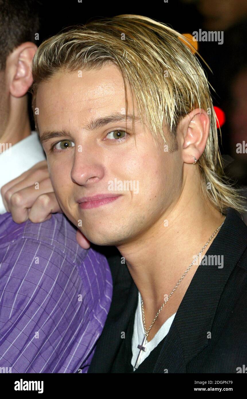 Aaron Buckingham from the boyband V at the celebrity screening of The ...