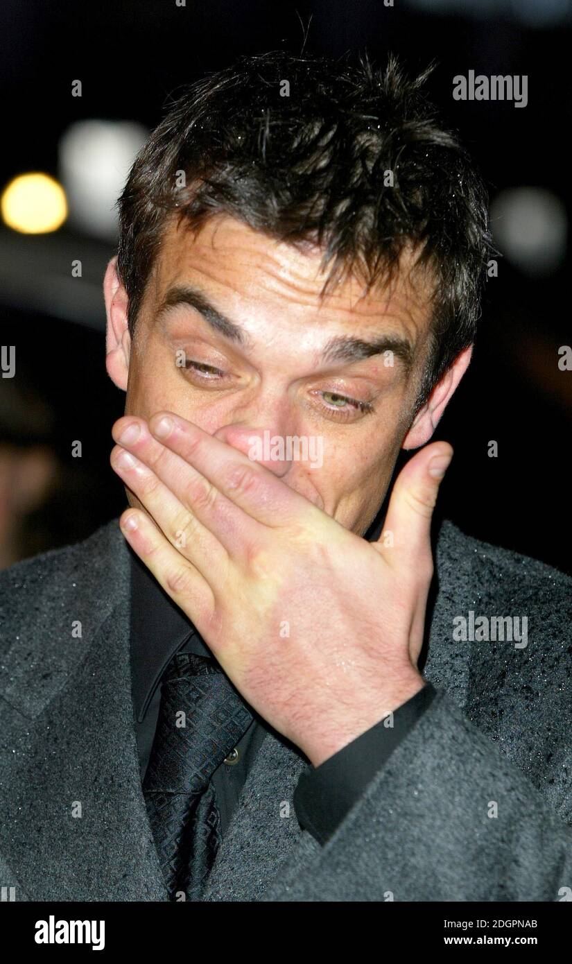 Robbie Williams at the premiere of Bridget Jones, The Edge of Reason ...