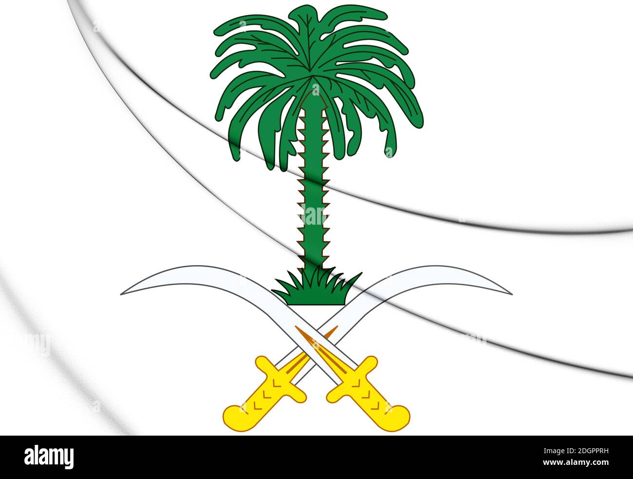 3D Saudi Arabia coat of arms. 3D Illustration Stock Photo - Alamy
