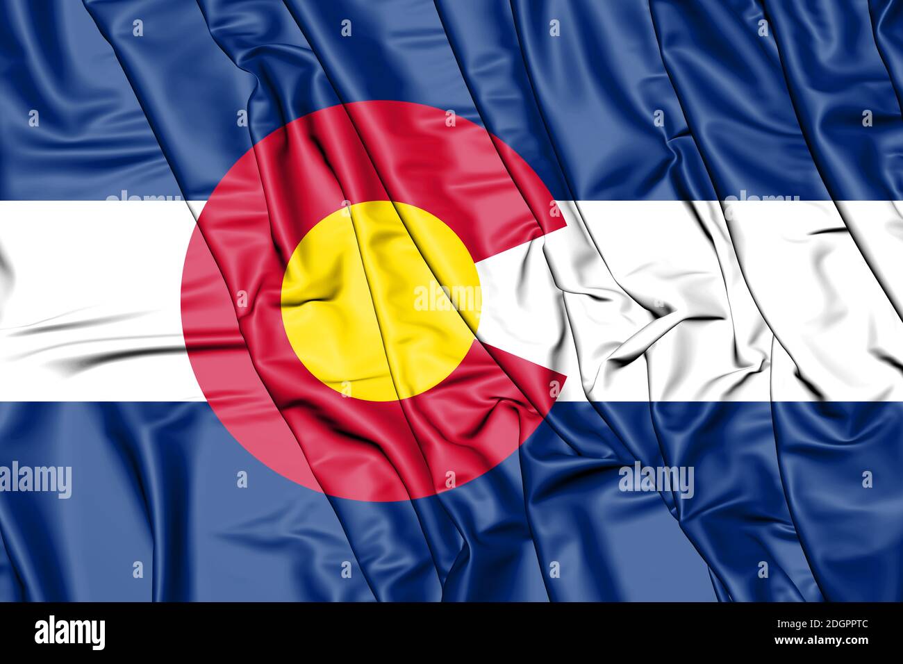 3D Flag of Colorado, USA. 3D Illustration Stock Photo - Alamy