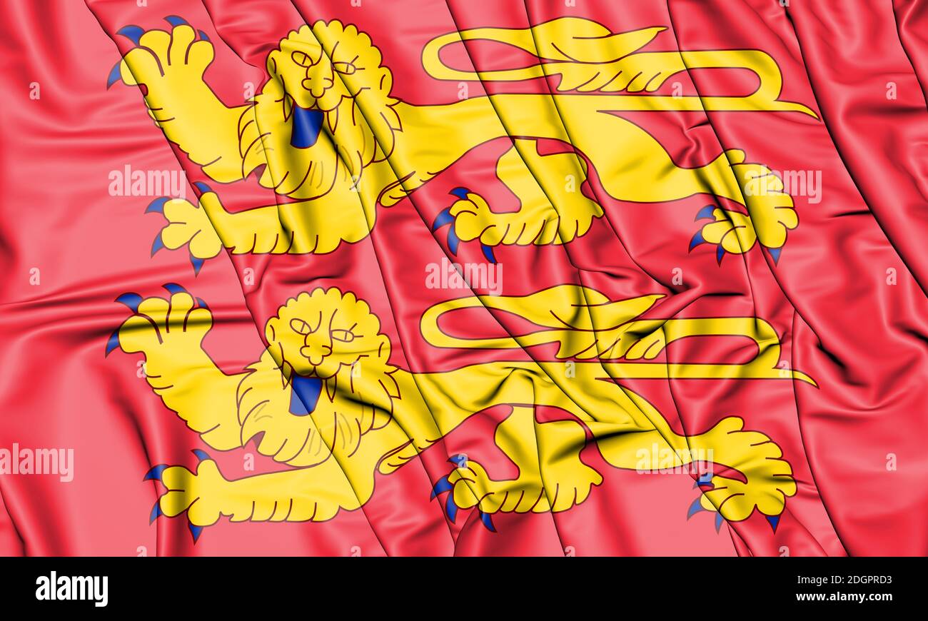 3D Flag of Normandy, France. 3D Illustration Stock Photo - Alamy