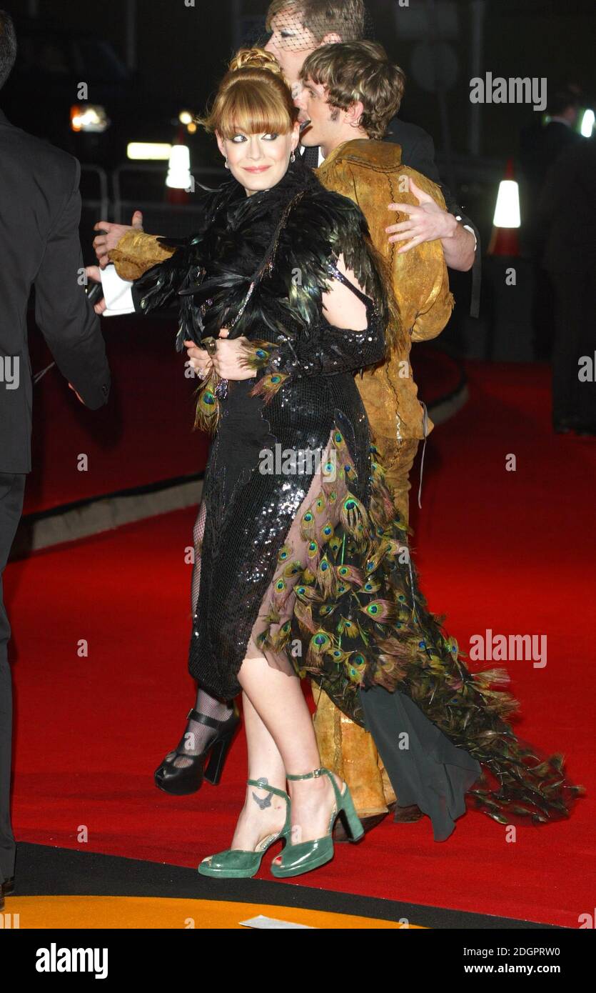 Anna Matronic from Scissor Sisters arriving at the Brit Awards 2005 ...