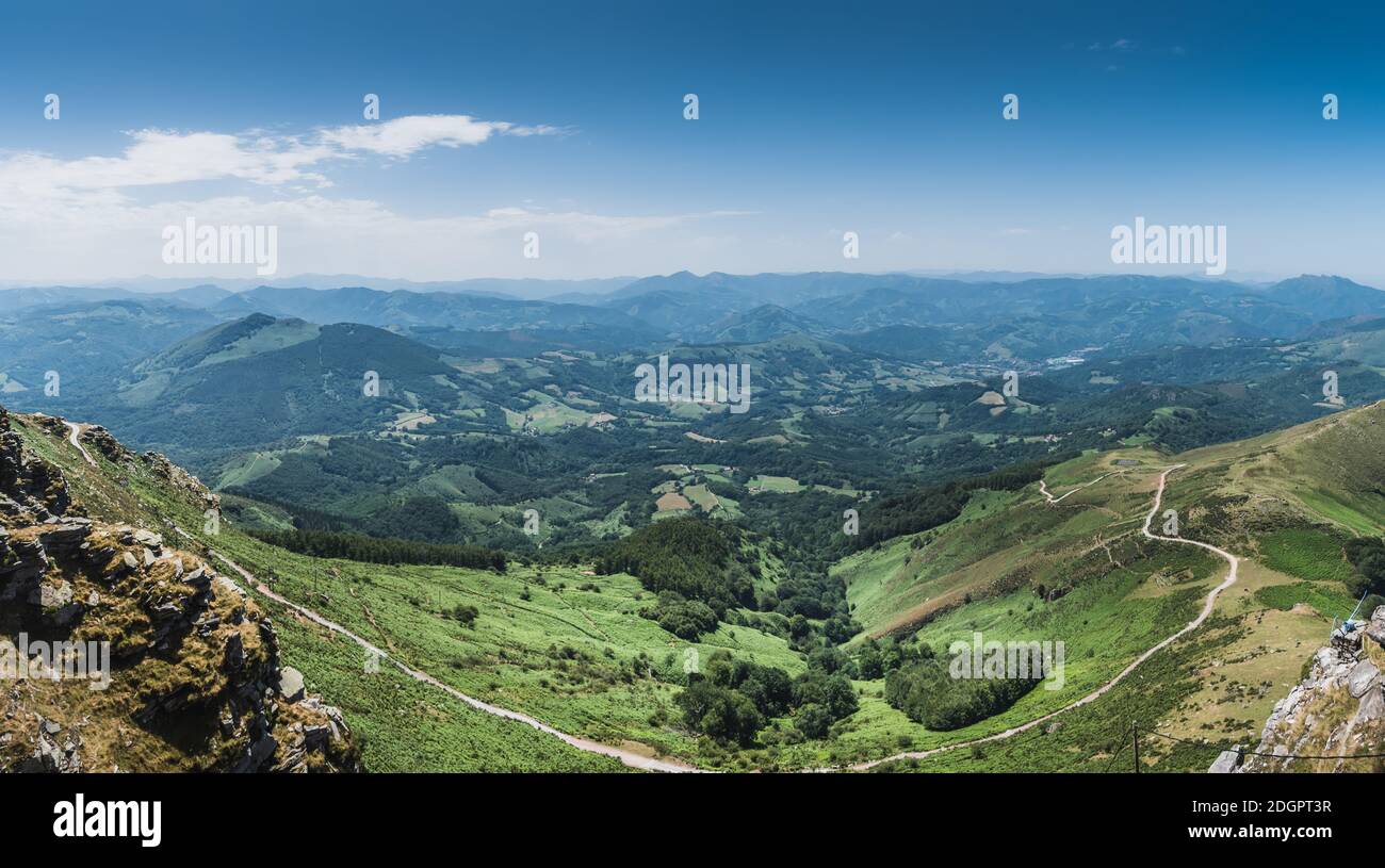 The Rhune mountain in the Pyrenees-Atlantique Stock Photo - Alamy