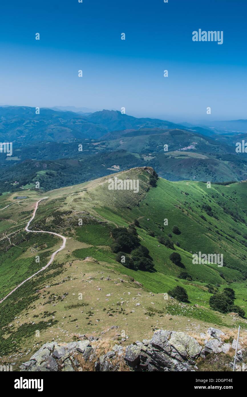 The Rhune mountain in the Pyrenees-Atlantique Stock Photo - Alamy