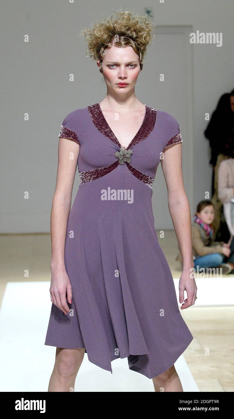 Jodie Kidd models at the Ronit Zilkha autumn/winter fashion show, Royal ...
