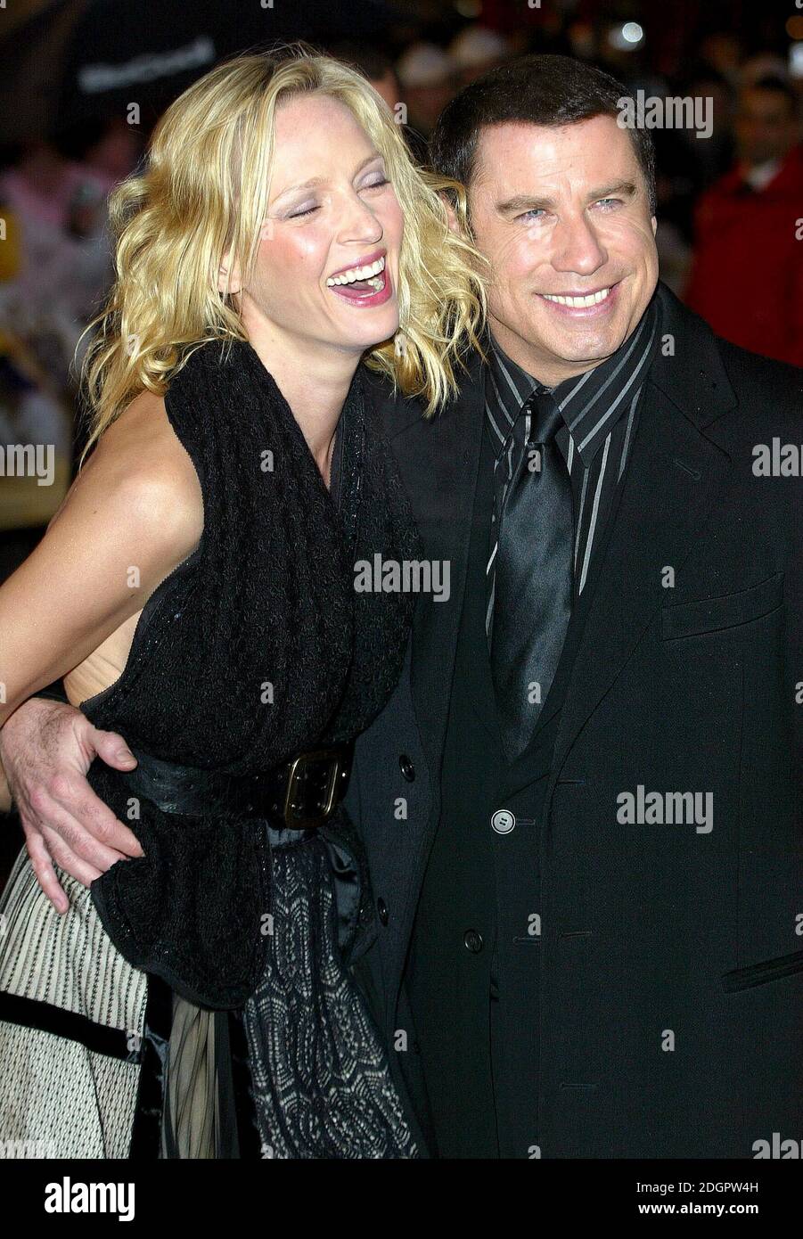John Travolta and Uma Thurman arriving at the European Premiere of Be ...
