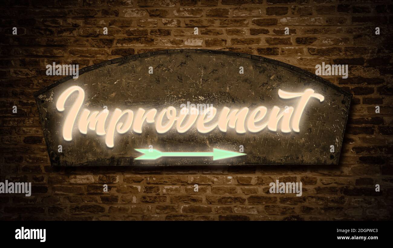Street Sign to Improvement Stock Photo - Alamy