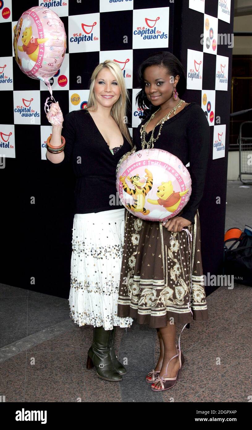 Heidi and Keisha from Sugababes arriving at the Capital FM Awards 2005 ...