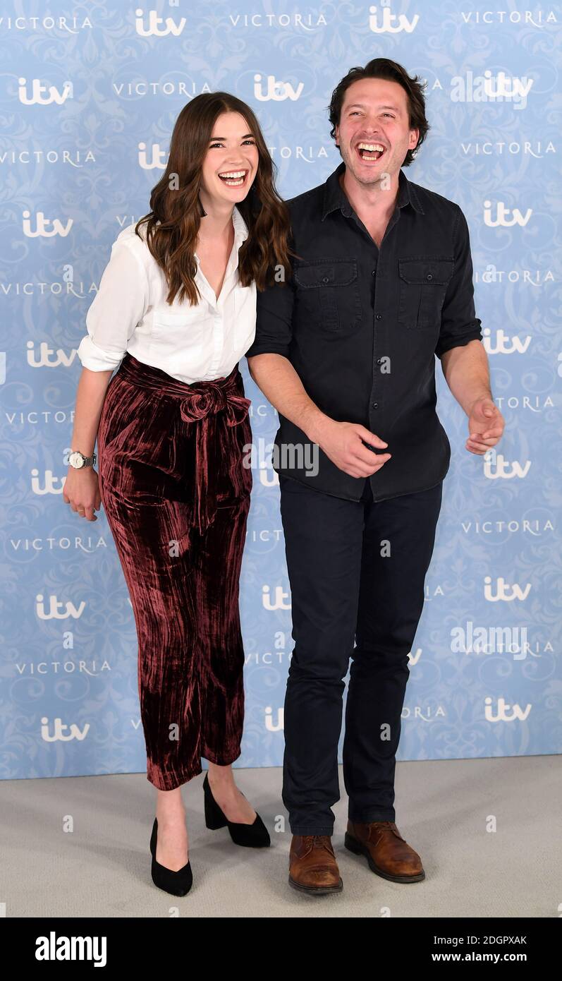 Margaret Clunie and David Oakes attending the Season 2 Premiere of ITV ...