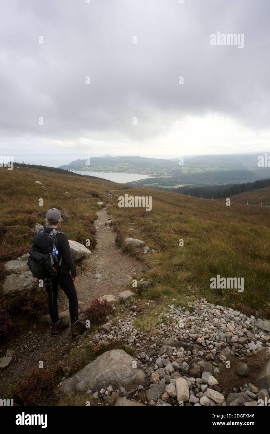 Isle of Arran, North Ayrshire, Scotland, Uk. The footpath to Goatfell ...