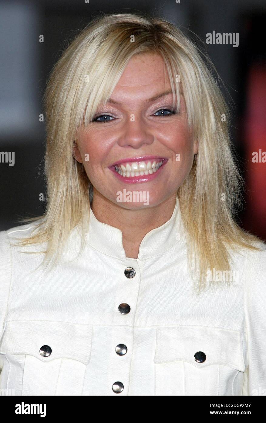 Kate Thornton arriving at the press launch for ITV's Celebrity ...