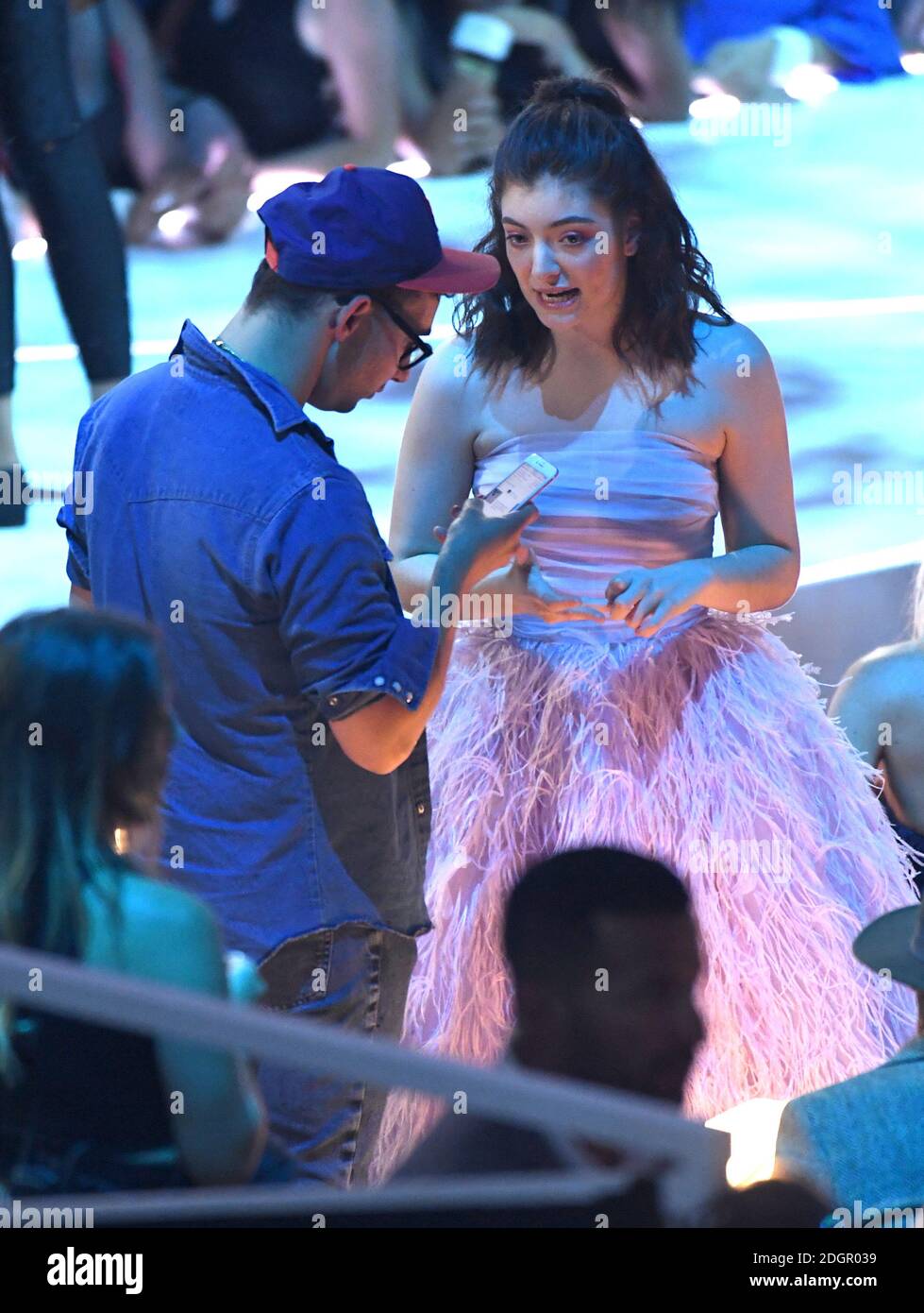 Jack Antonoff and Lorde at the MTV Video Music Awards 2017, held at the ...