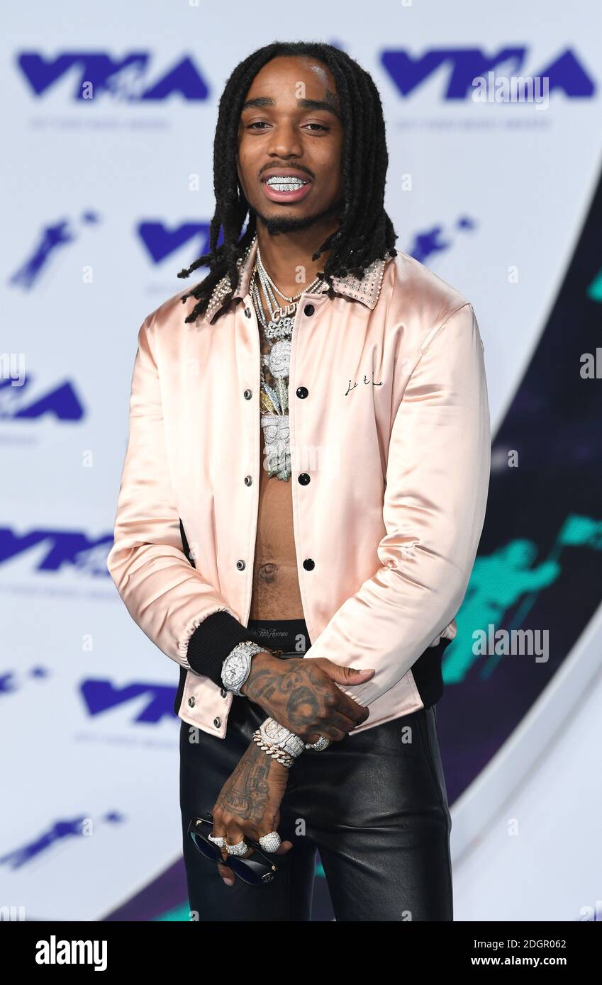 Quavo arriving at the MTV Video Music Awards 2017, held at the Forum ...