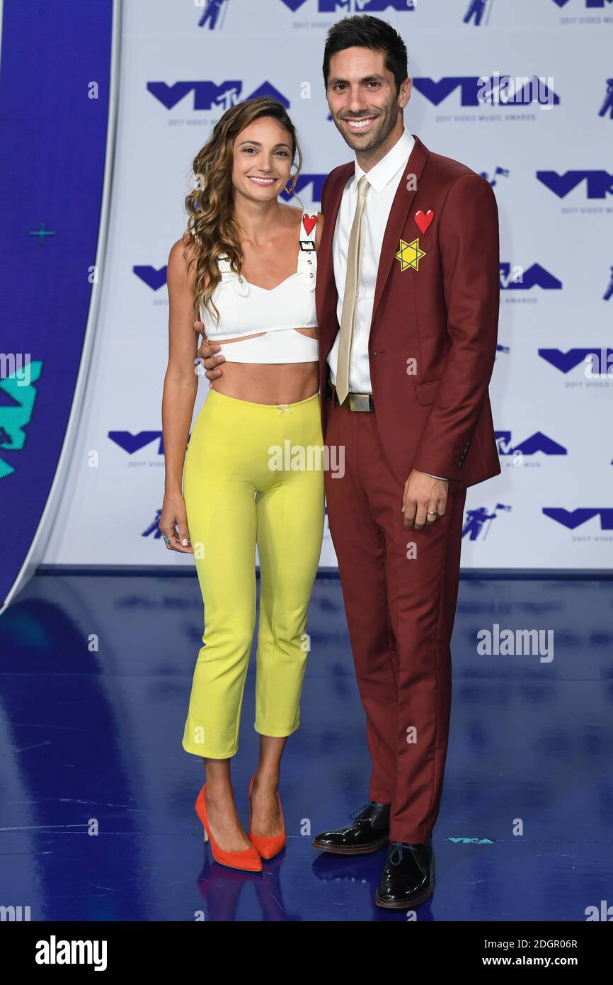 Laura Perlongo & Nev Schulman arriving at the MTV Video Music Awards ...