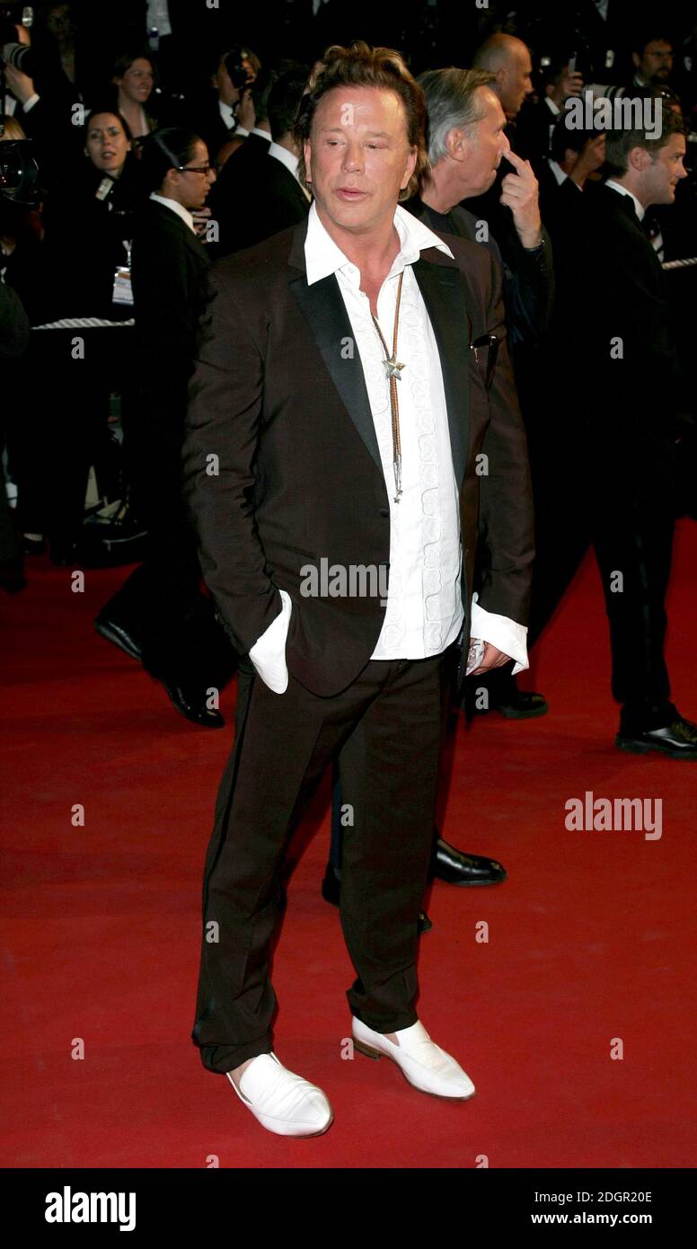 Mickey Rourke arriving at the premiere of Sin City, the Festival Du ...