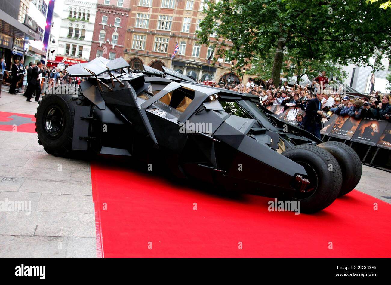 The batmobile at the European premiere of Batman Begins, Leicester ...