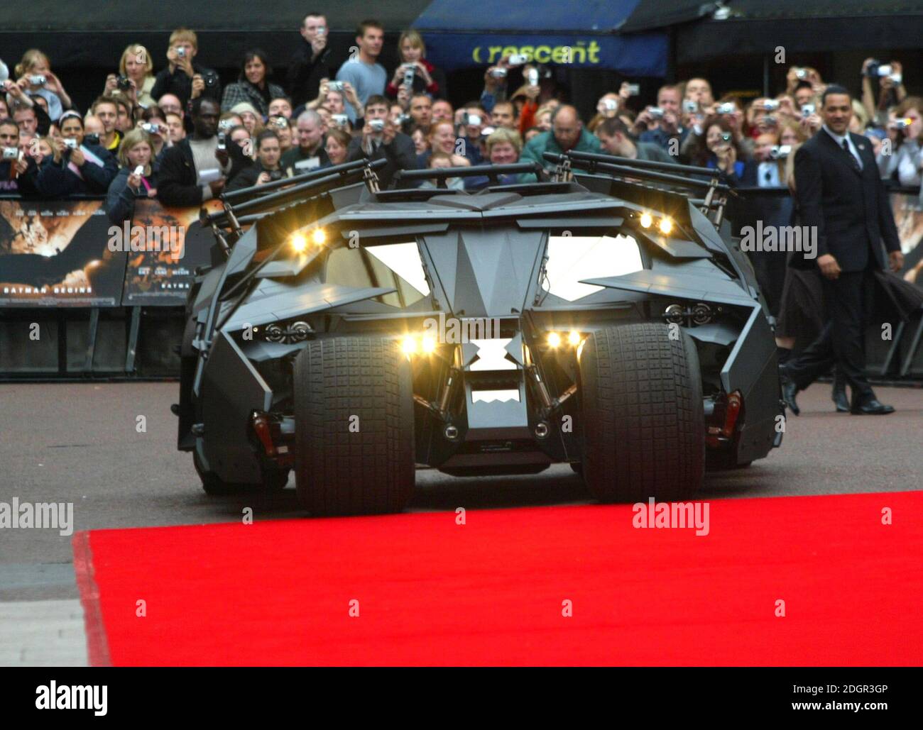 The batmobile at the European premiere of Batman Begins, Leicester ...