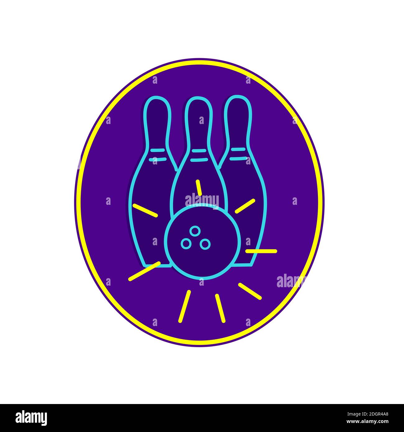 Ten Pin Bowling Neon Sign Stock Photo - Alamy