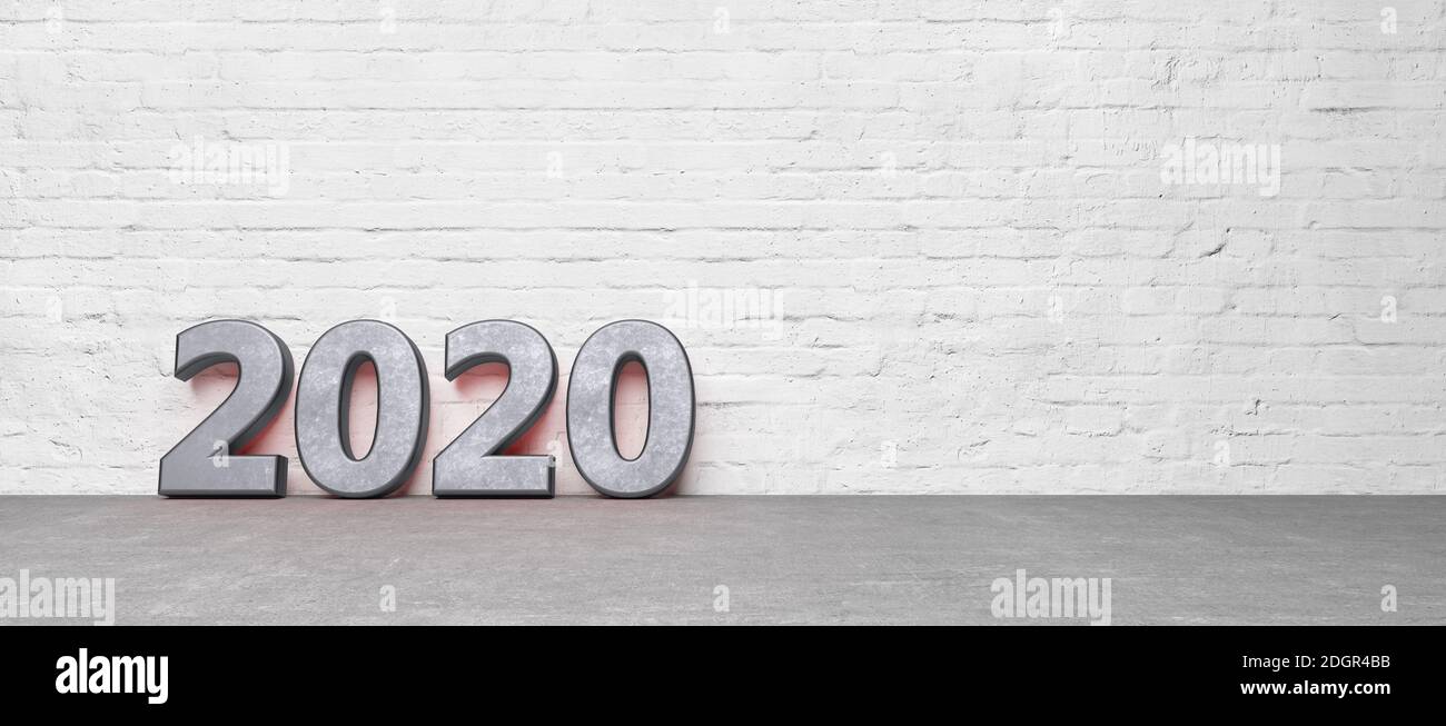 Happy near year 2020 symbol - 3D Illustration Stock Photo - Alamy