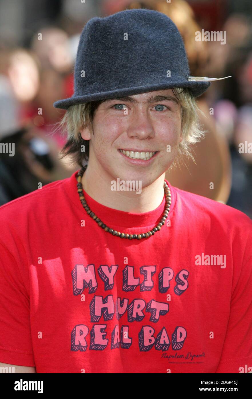 James from Busted arriving at the Charlie and the Chocolate Factory UK ...