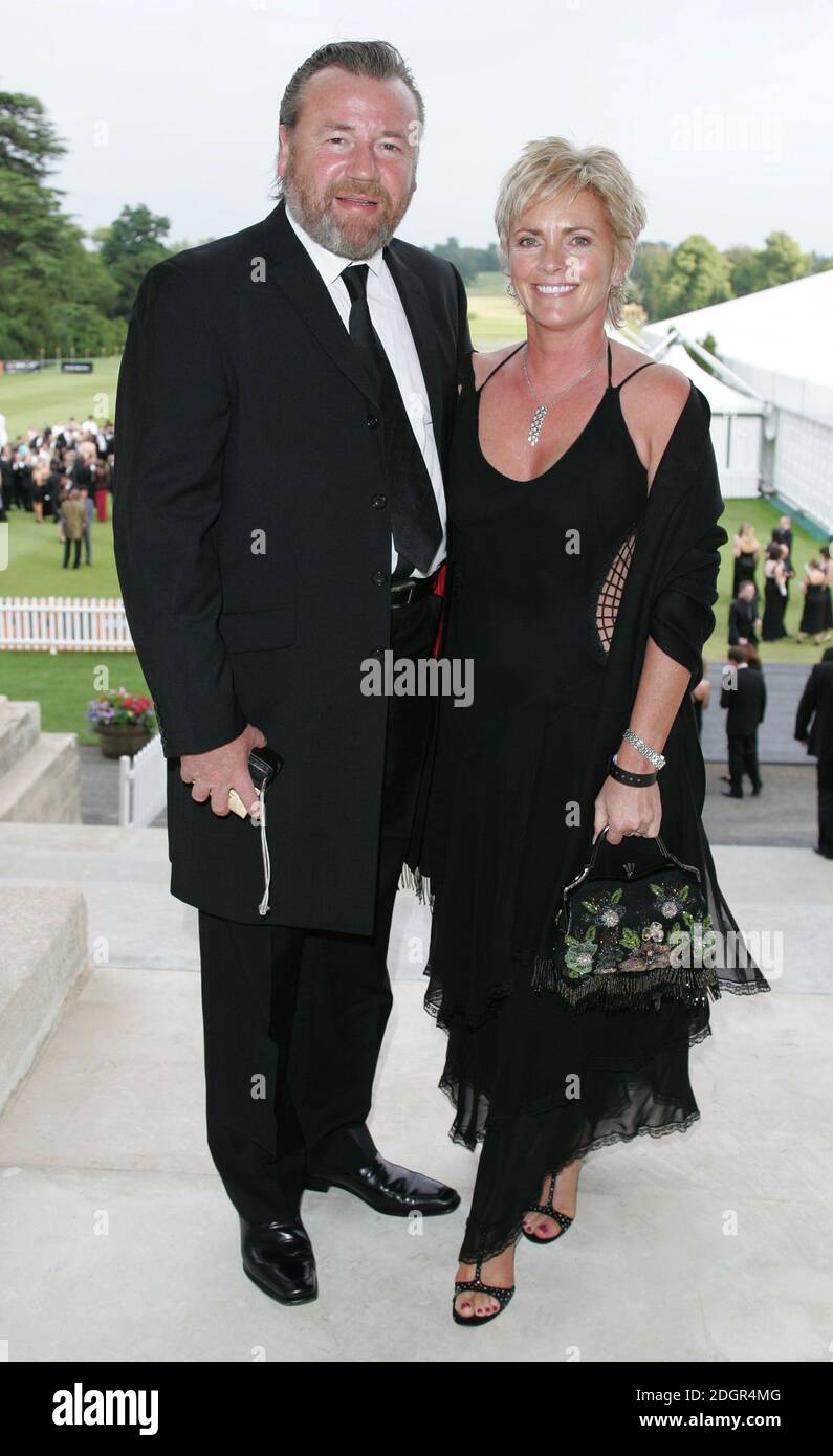 Ray Winstone and wife arriving at the Grand Prix Ball 2005, Stowe ...