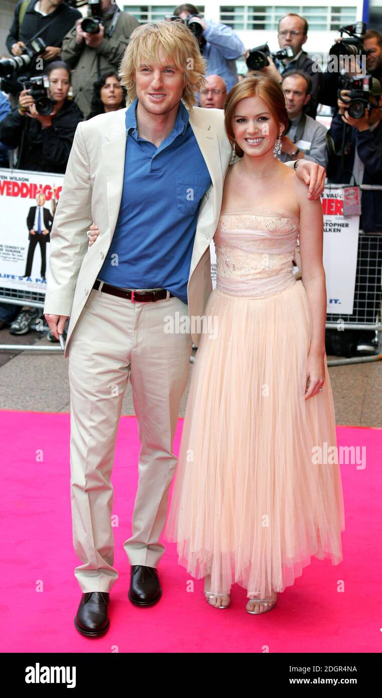 Owen Wilson and Isla Fisher at the world premiere of Wedding Crashers ...