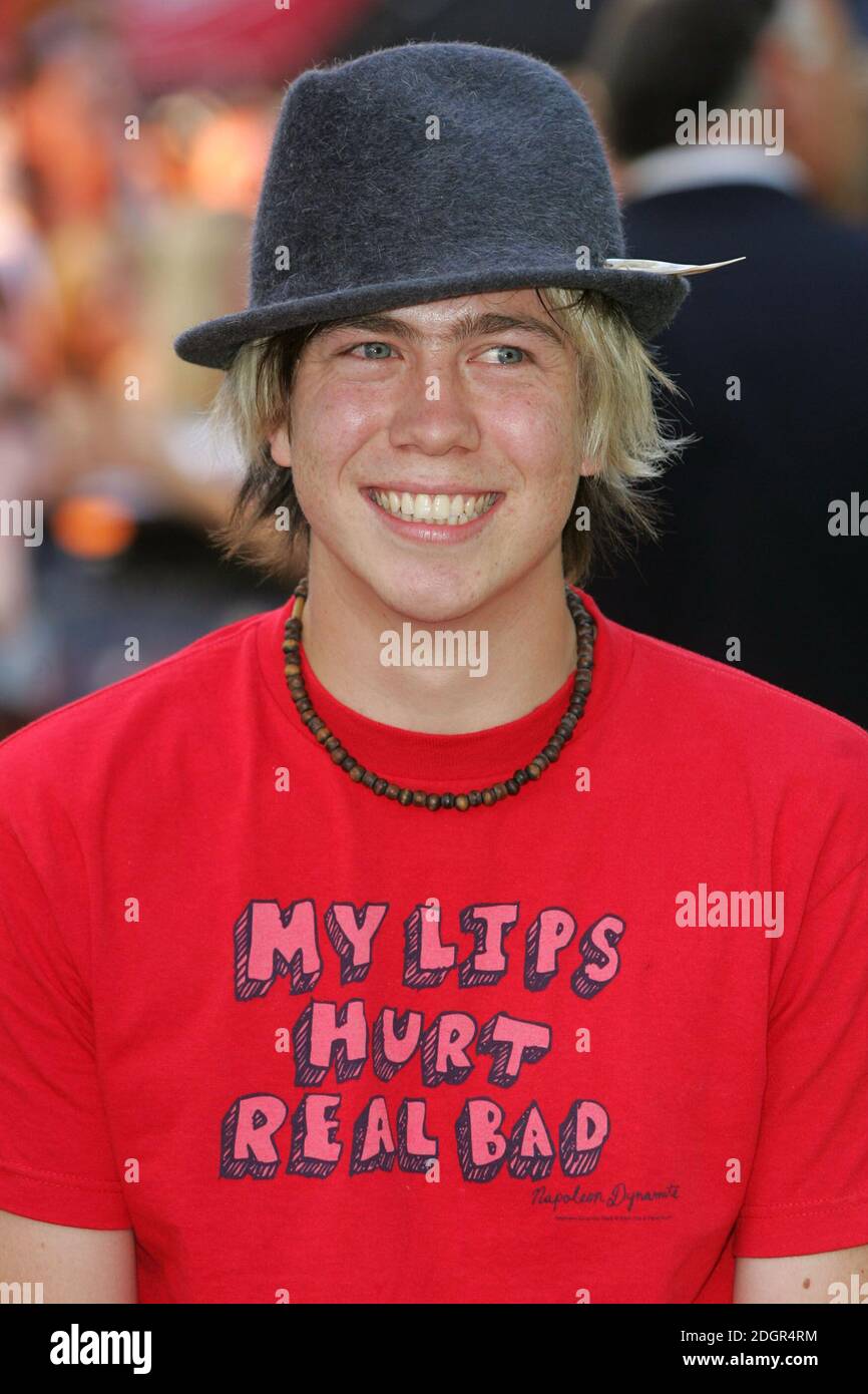 James from Busted arriving at the Charlie and the Chocolate Factory UK ...