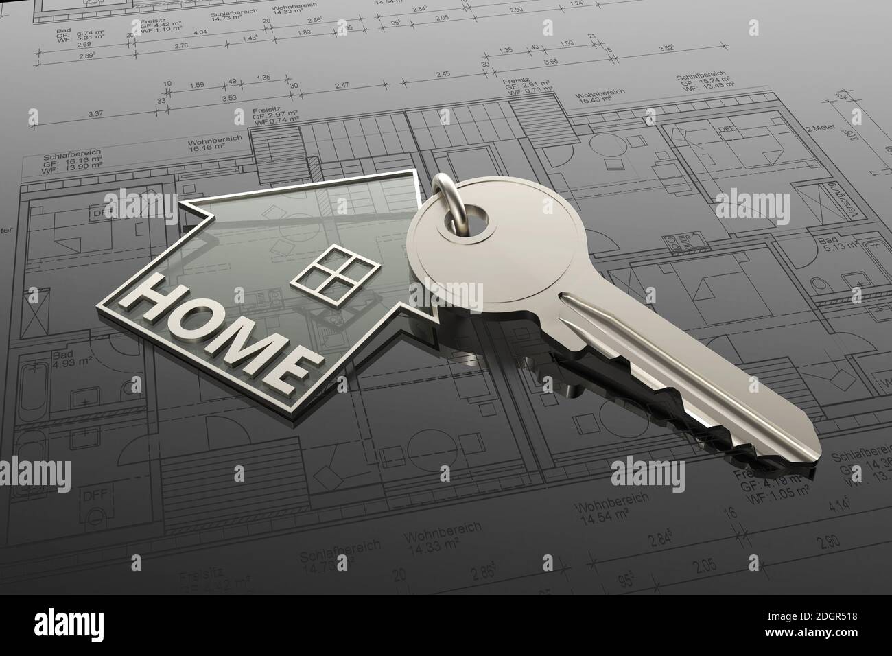House Key - Illustration Stock Photo - Alamy