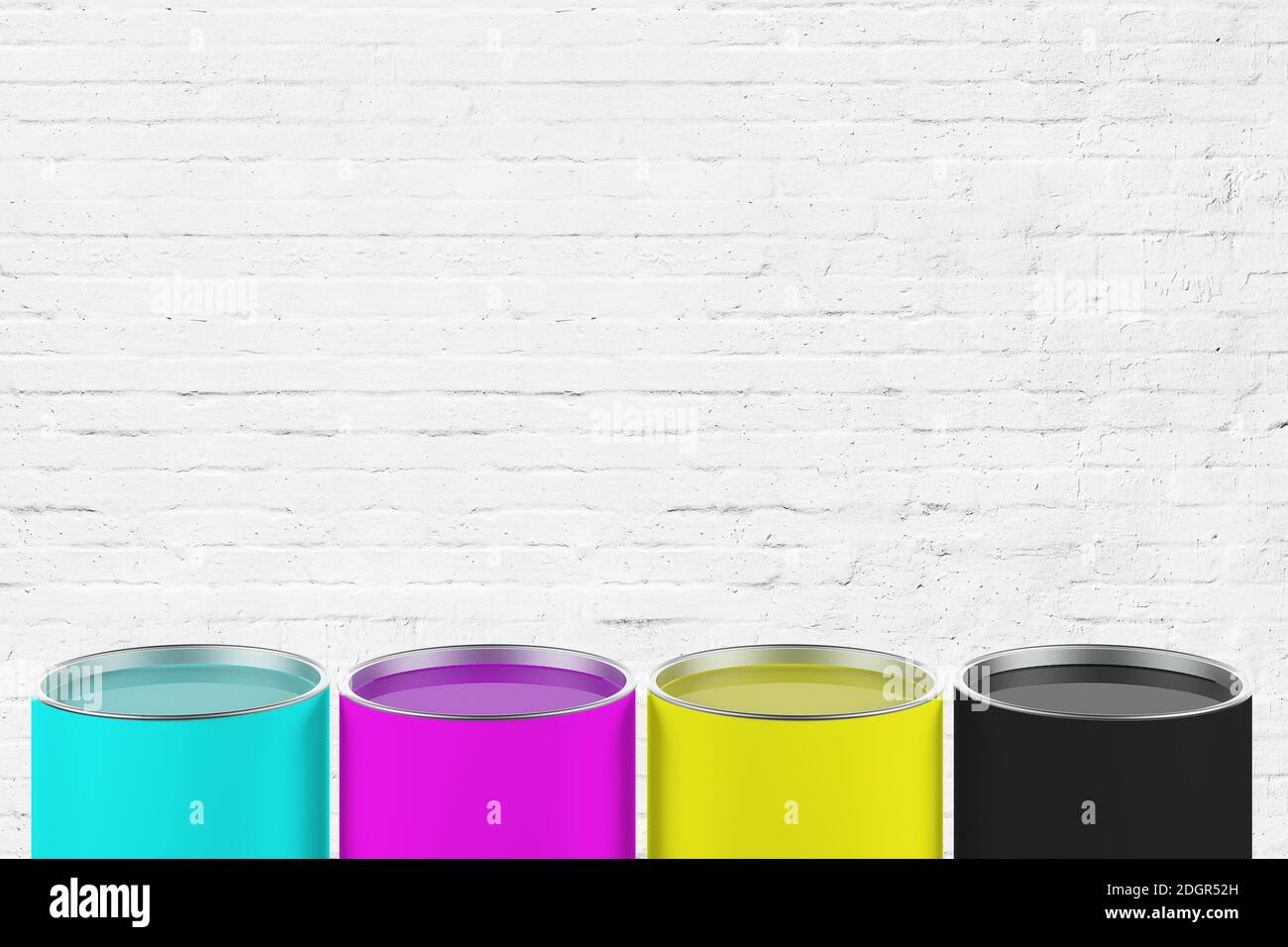 CMYK Colour Buckets Stock Photo - Alamy