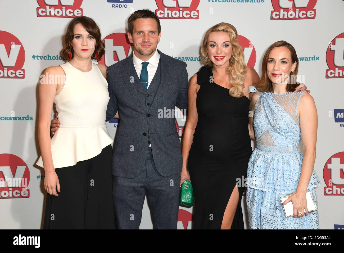 Charlotte Ritchie (L - R) Jack Ashton, Helen George and Laura Main ...