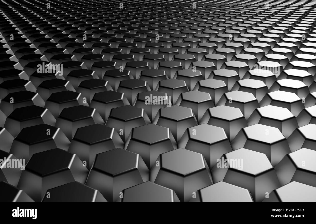 Abstract hexagon pattern as background - 3D Illustration Stock Photo ...