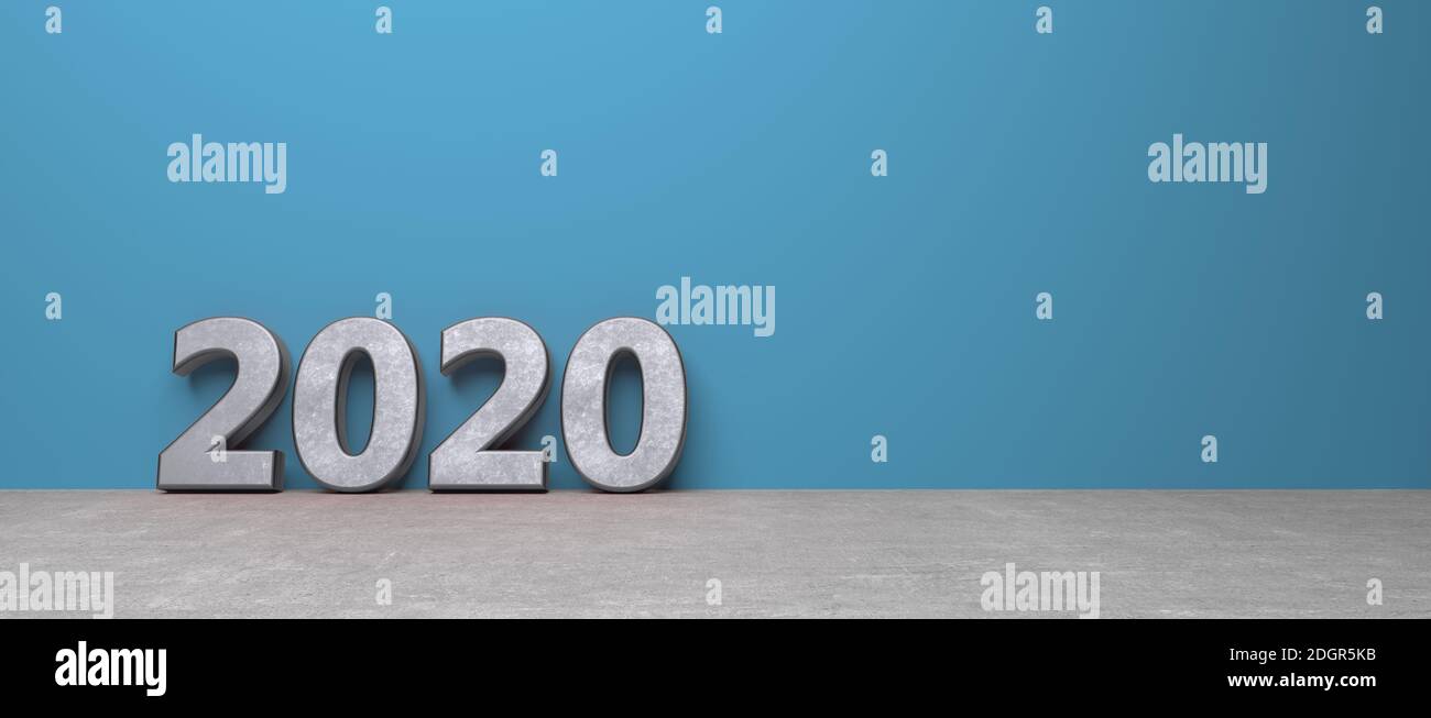 Happy near year 2020 symbol - 3D Illustration Stock Photo - Alamy