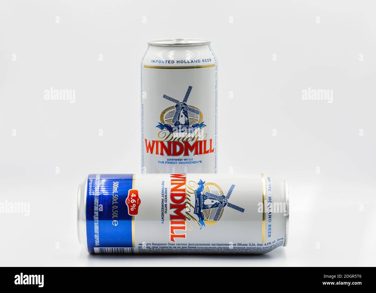 KYIV, UKRAINE - OCTOBER 03, 2020: Dutch Windmill Imported Holland Beer ...