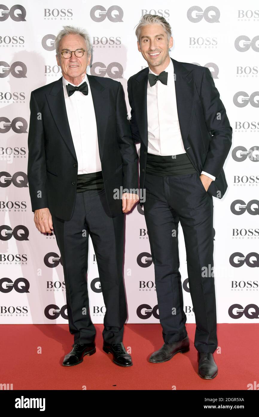 Larry Lamb (left) and George Lamb attending the GQ Men of the Year ...