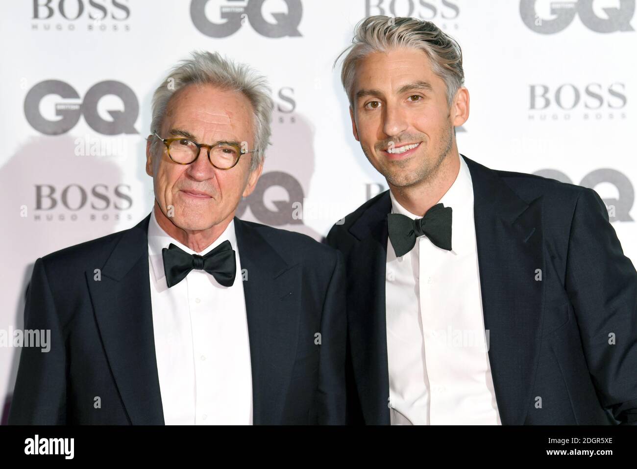 Larry Lamb (left) and George Lamb attending the GQ Men of the Year ...