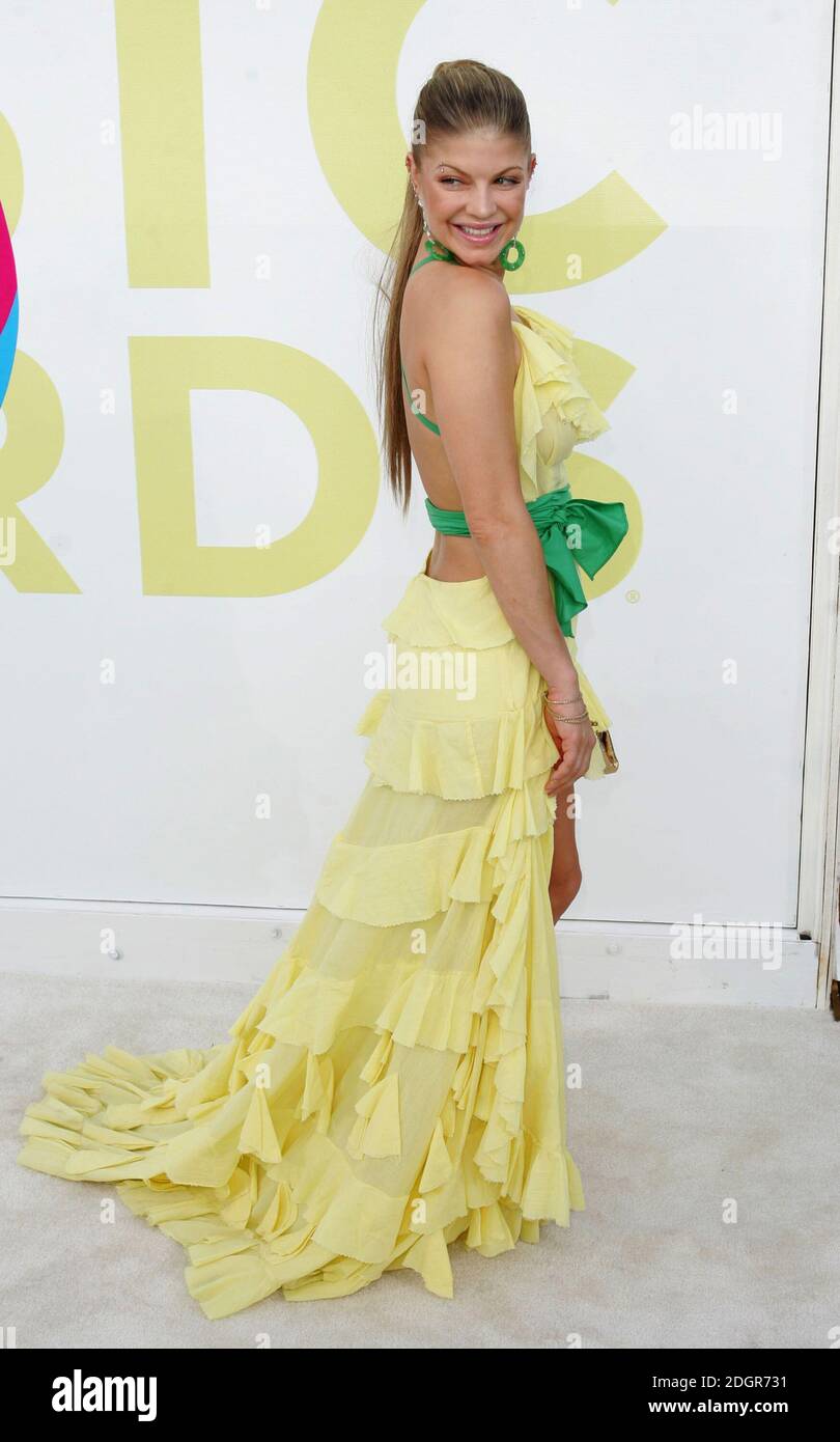 Fergie from The Black Eyed Peas arriving for the MTV Music Video Awards ...