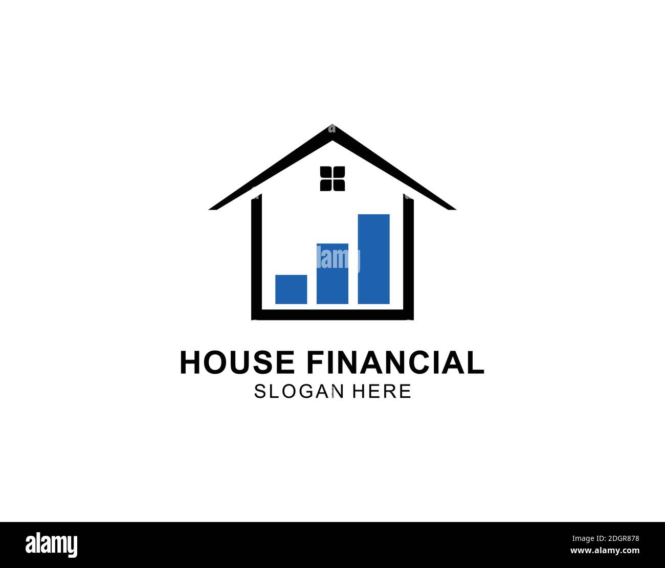 symbol house financial logo icon design inspiration Stock Vector Image ...