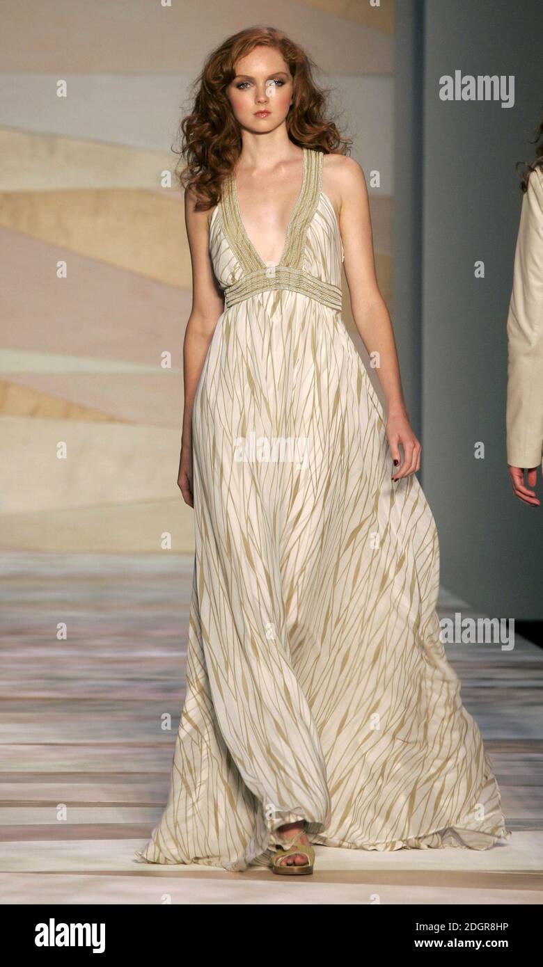 Lily Cole at the Amanda Wakeley catwalk show, part of London Fashion ...